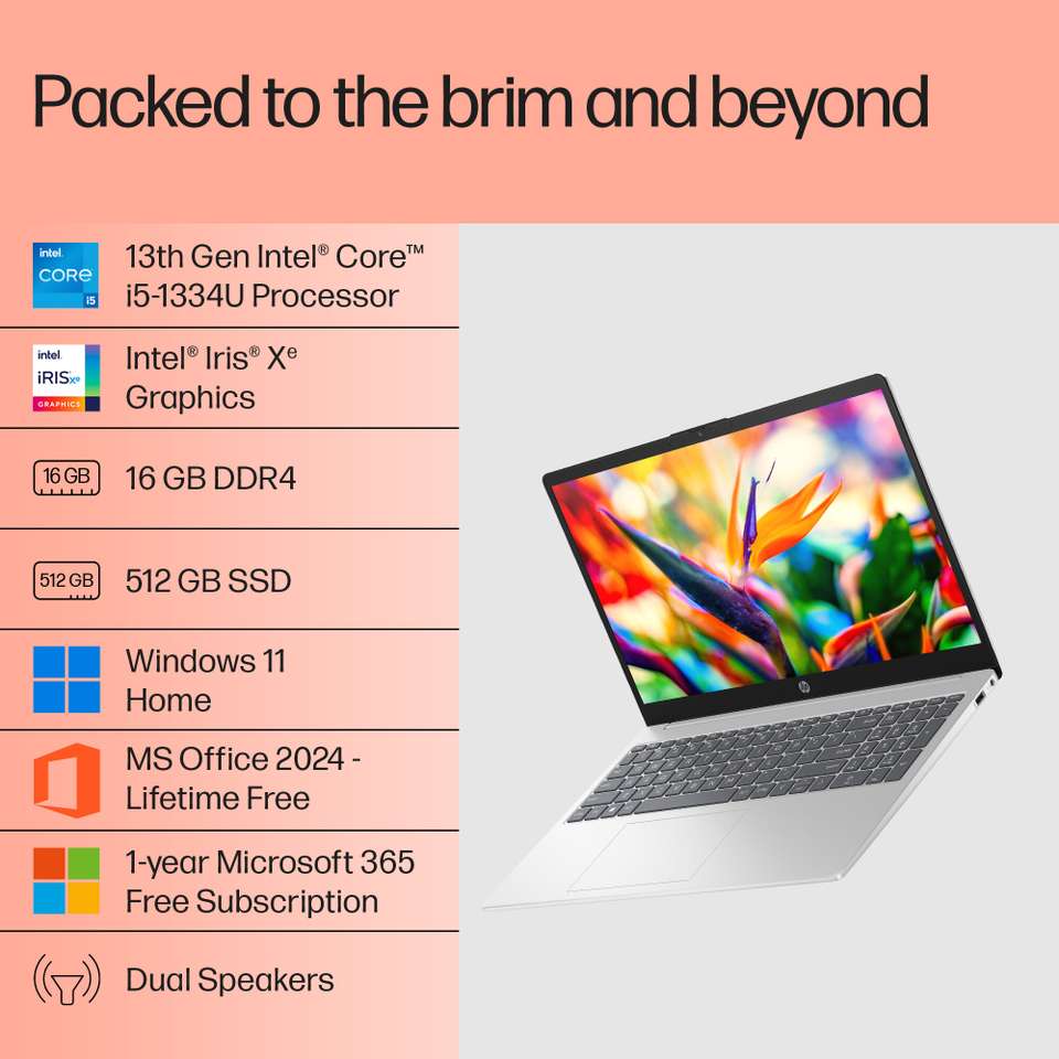 HP Intel Core i5 13th Gen 1334U - (16 GB/512 GB SSD/Windows 11 Home) 15 ...