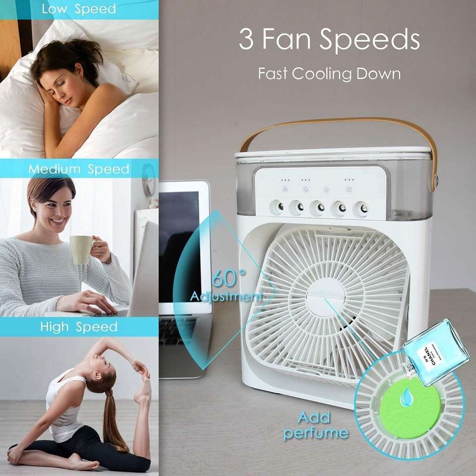 JTG Mini Cooler Rechargeable Air Conditioner Water Cooler Small AC for ...