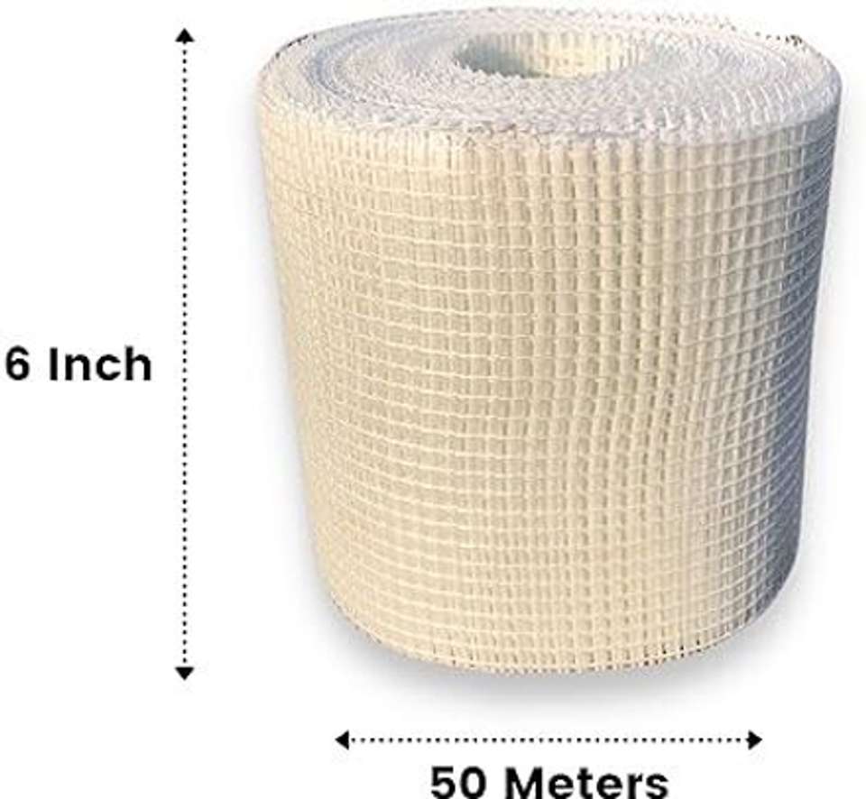 Buildingshop.in Fiber Glass Mesh Tape 145 GSM (6 Inch x 50 Meter) Murga ...