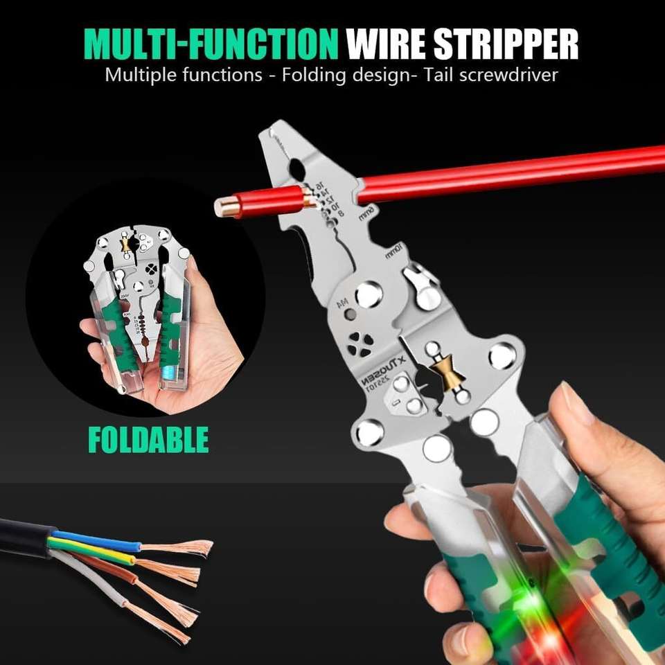 Yiveko Heavy Duty Wire Stripper & Cutter Multi Purpose Crimping Tool ...