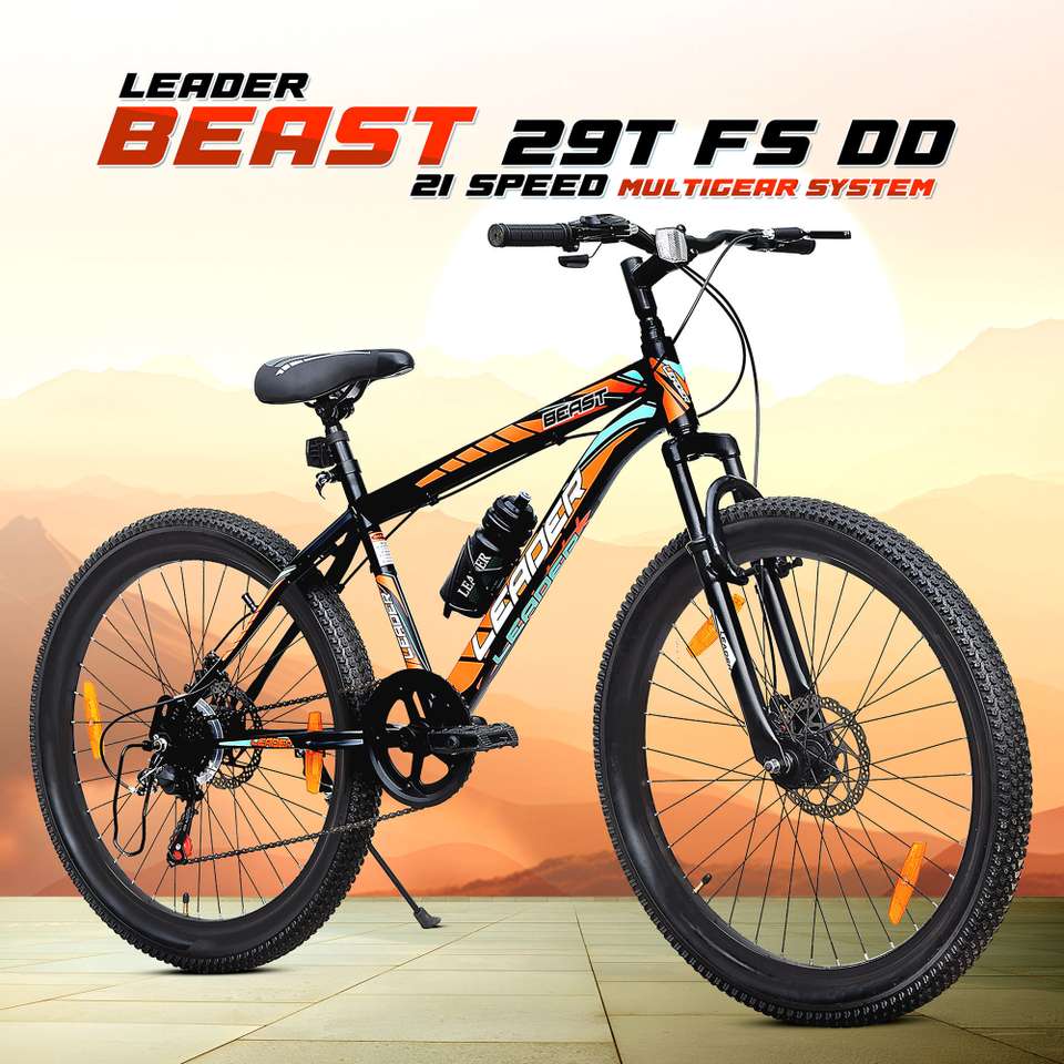 LEADER Beast 29T MultiSpeed (21 Speed) Mountain Bike with FS & DD Brake ...