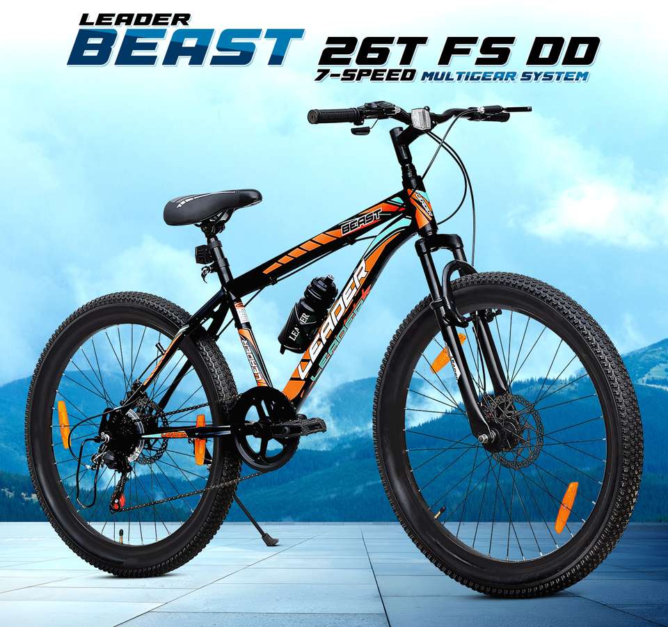 LEADER Beast MultiSpeed Bike with FS & DD Brake 26 T (inch) Mountain ...