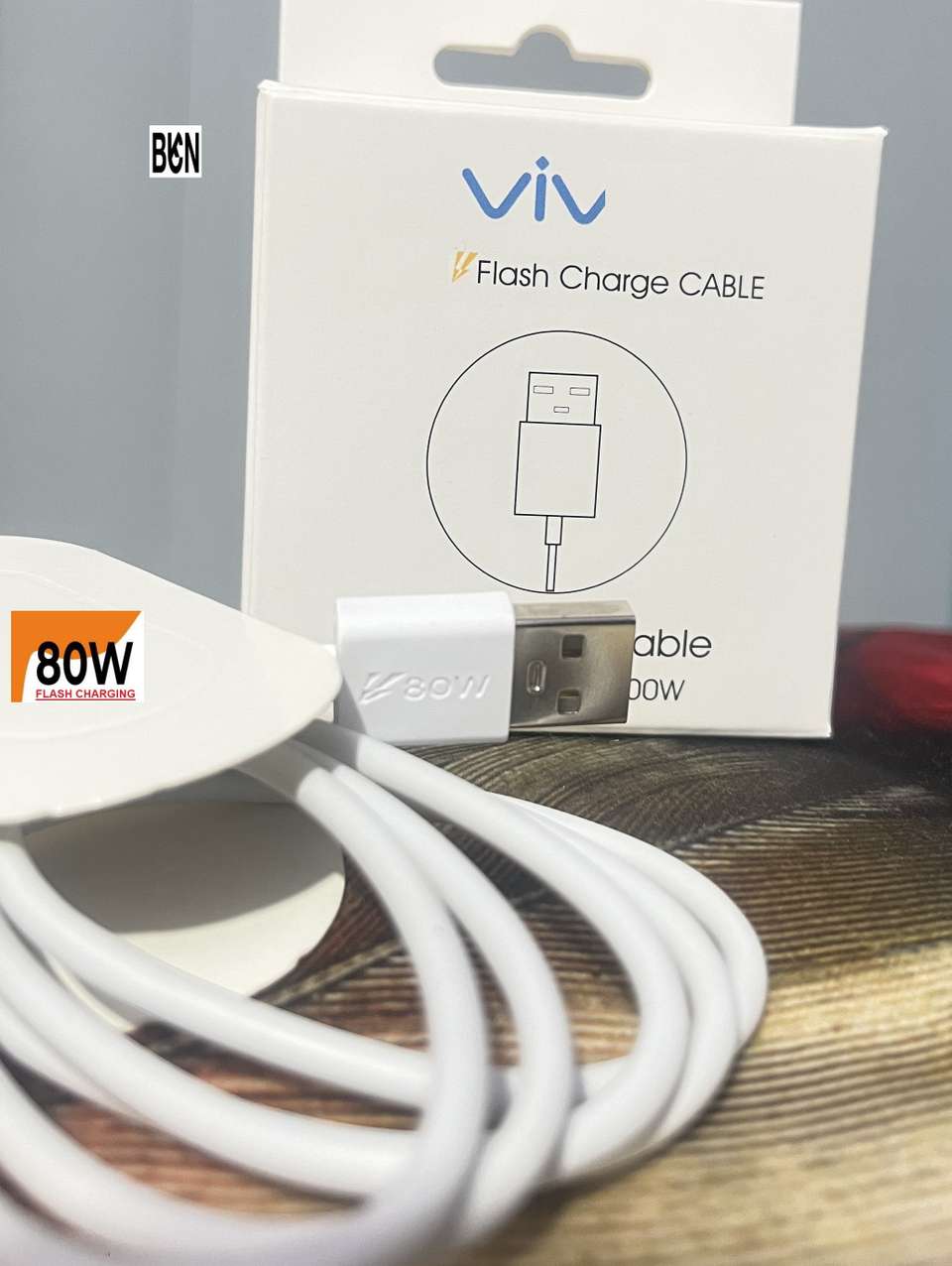 BKN USB Type C Cable 6 A 1.2 m 80W CERTIFIED VIVO 80W / 6 AMPERE FAST ...