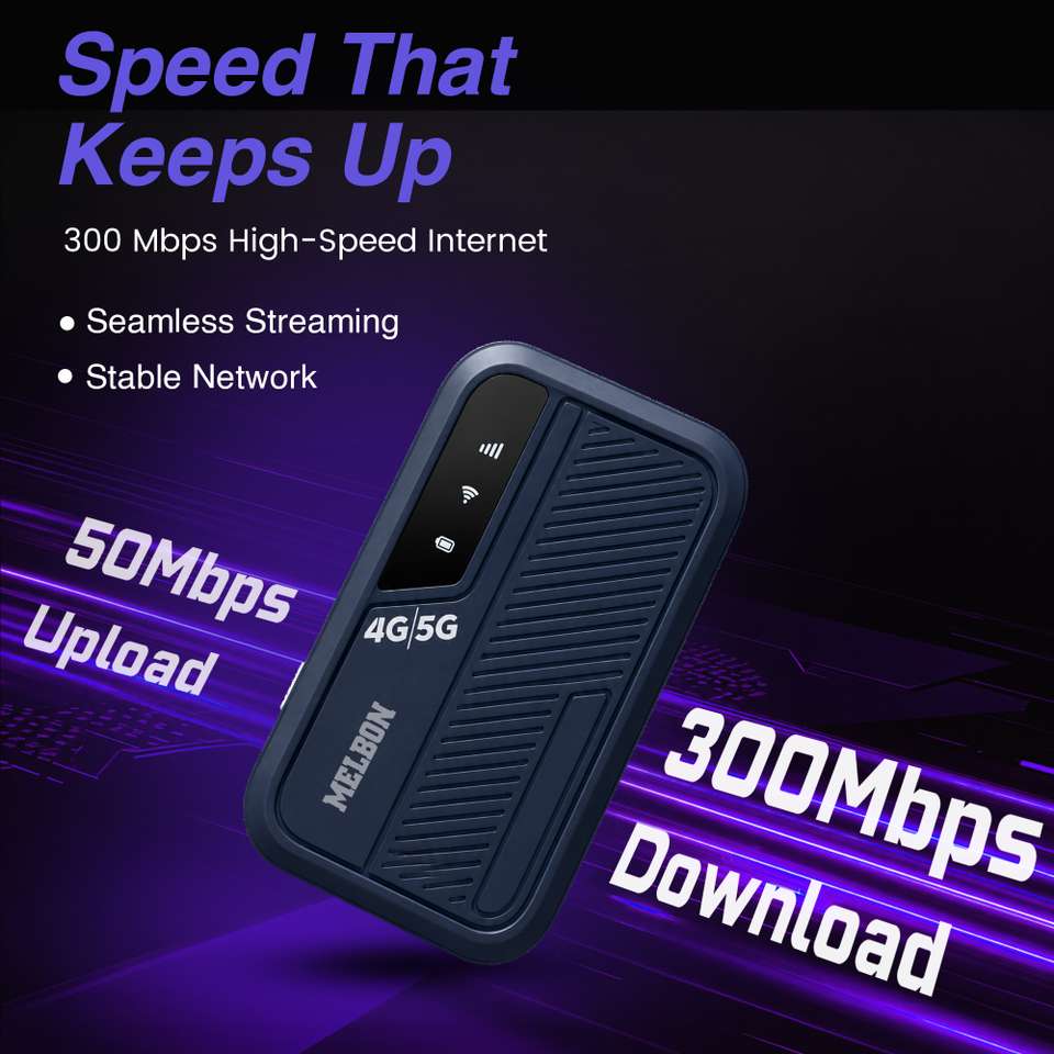 Melbon 4G LTE Portable WiFi Dongle. | 150Mbps Download Speed & 2100mAh ...