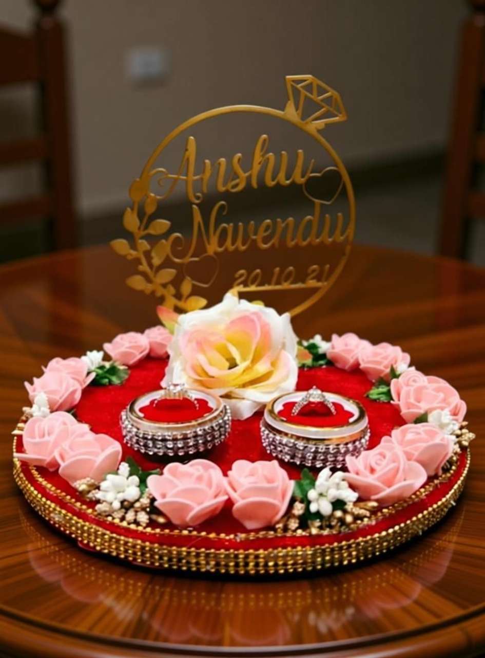 Unique Palette Engagement Ring Platter Personalized with Name & Date ...