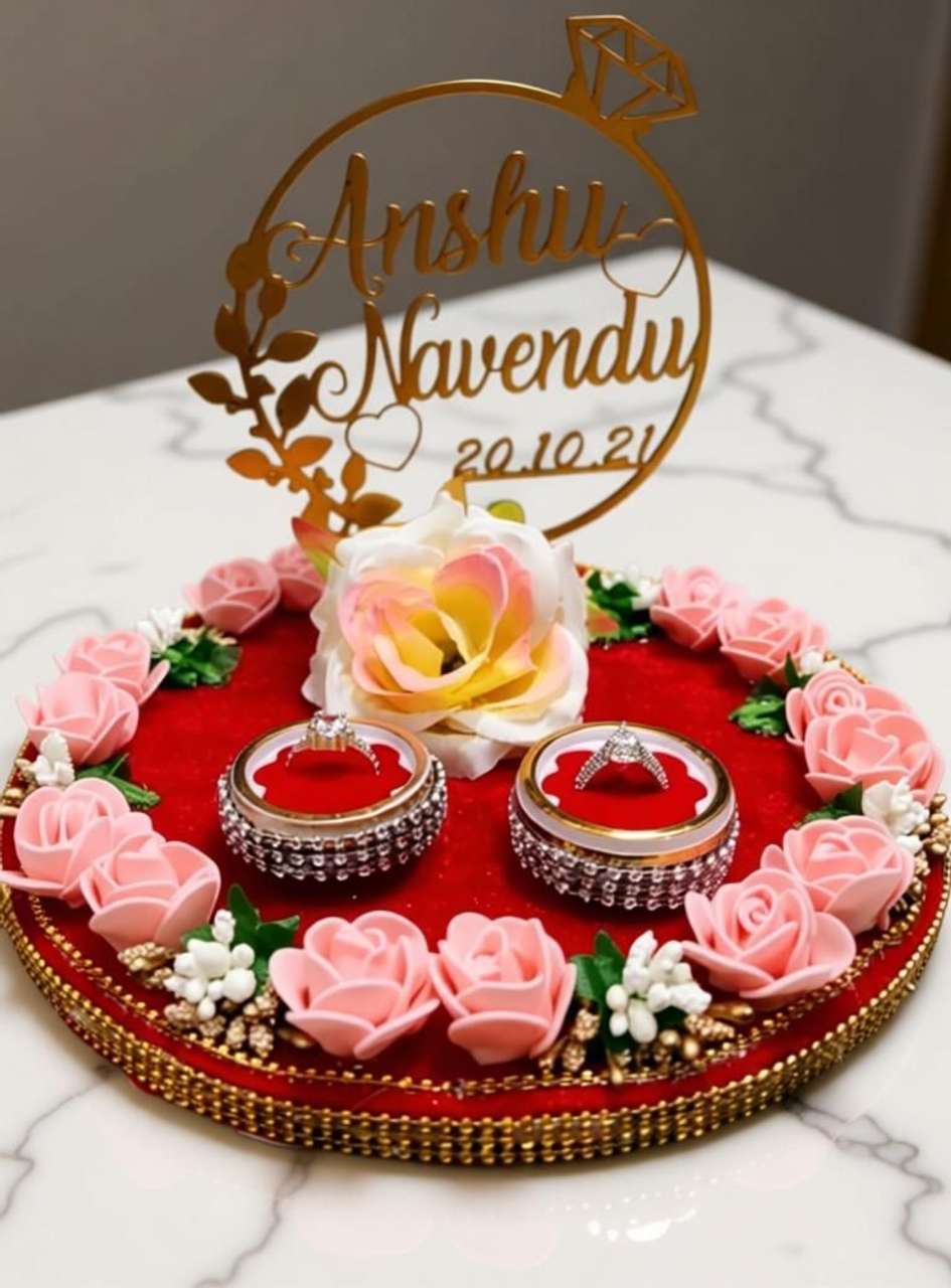 Unique Palette Engagement Ring Platter Personalized with Name & Date ...