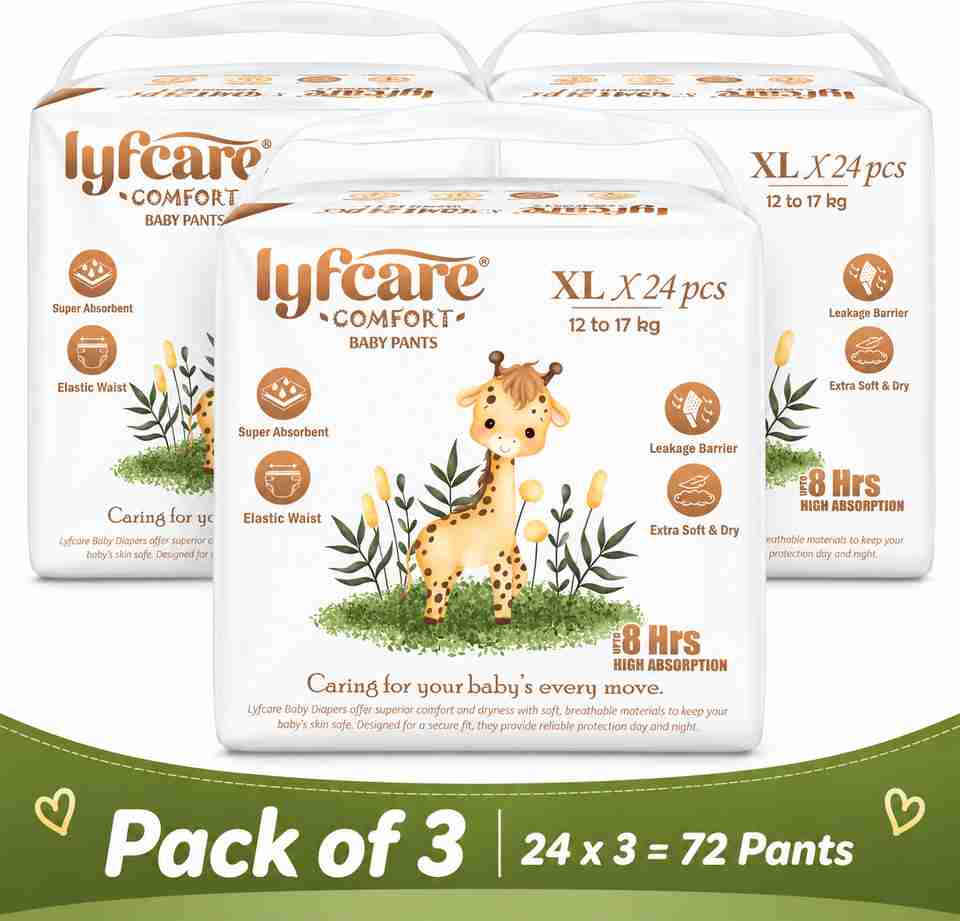 lyfcare Baby Diaper Pants, Leakage Protection & Super Absorbency ...