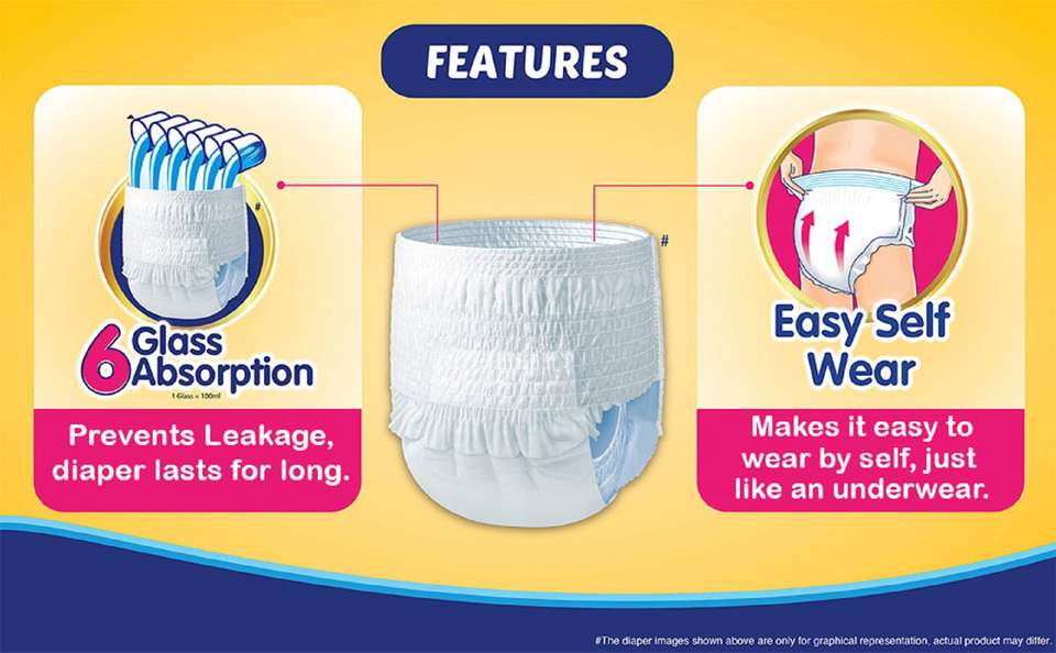LIFREE Extra Absorb Pant Diaper For Men And Women Adult Diapers - L ...