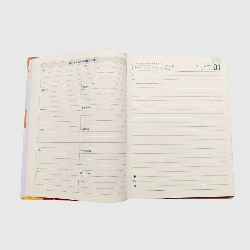 Grip 2026 Daily Diary Planner with Personal Info, Calendars Pages A5 ...