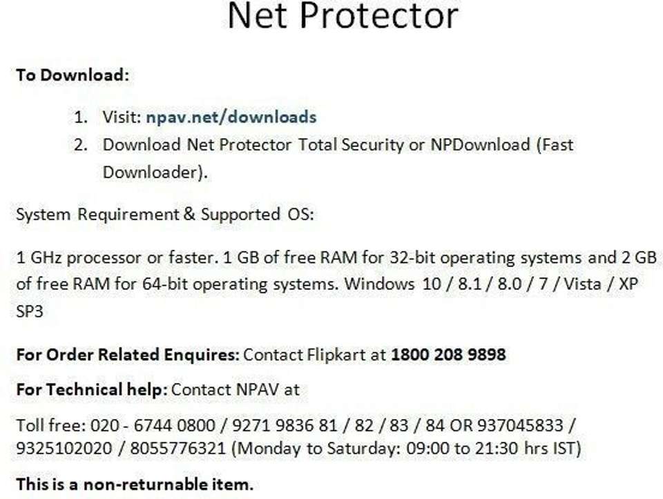 Net Protector 2026 1 PC 3 Years Total Security Compatible with Windows ...