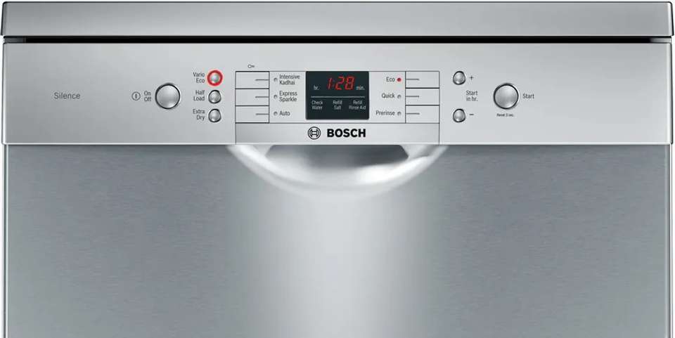 BOSCH SMS66GI01I Free Standing 13 Place Settings Intensive Kadhai ...