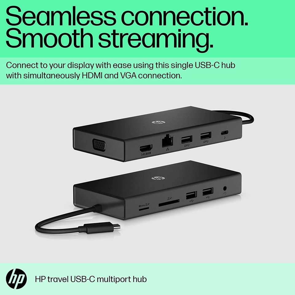 HP Travel USB-C Multi port Hub with USB-C and RJ-45 port (1C1Y5AA ...
