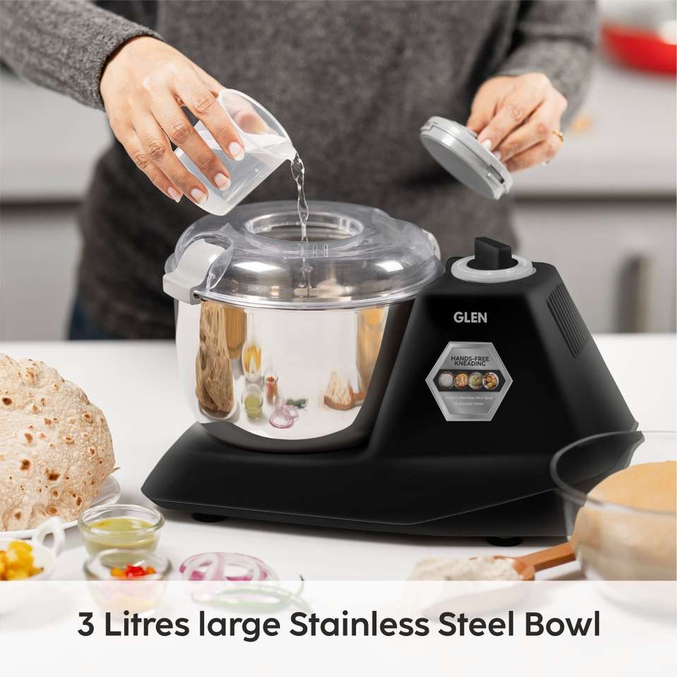 Glen Electric Atta Maker Machine 3 L & 650W Dough Kneader Dough Mixer ...