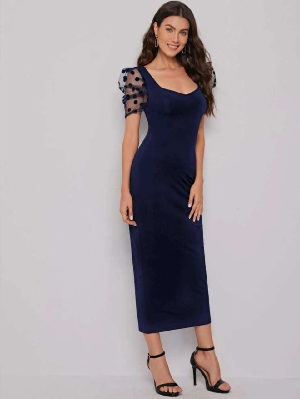 BhumiFabric Women Bodycon Blue Midi/Calf Length Dress - Buy BhumiFabric ...