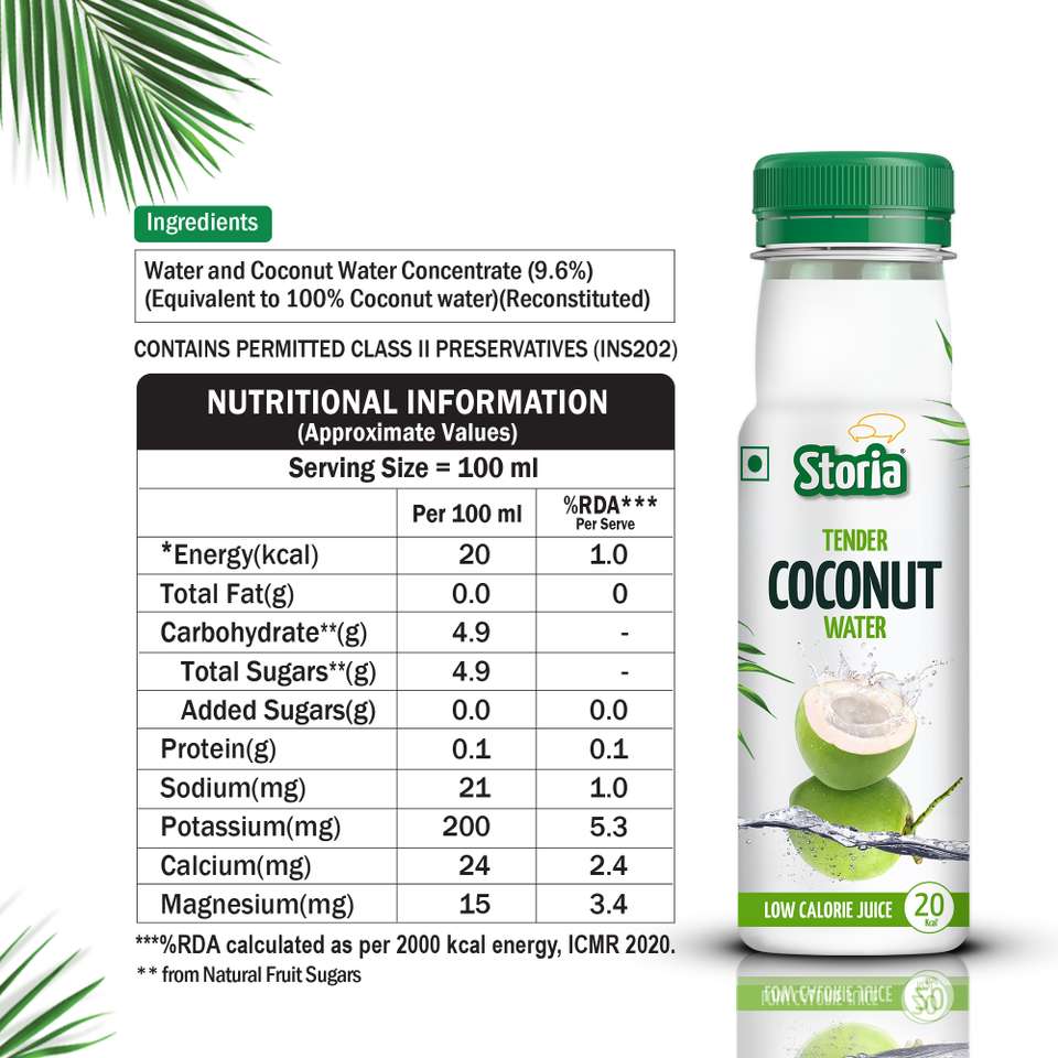 Storia Tender Coconut Water - No Added Sugar, Low Calorie Price in ...
