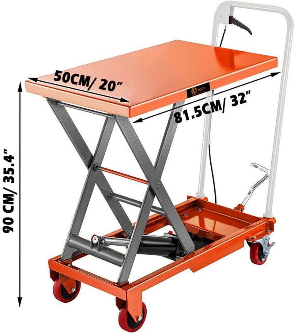 VOLTZ 150 Kg Hydraulic Lift Trolley Drywall and Masonry Cart Price in ...