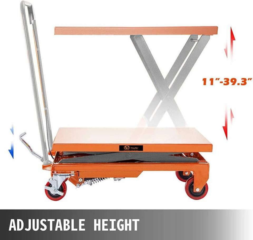VOLTZ 150 Kg Hydraulic Lift Trolley Drywall and Masonry Cart Price in ...