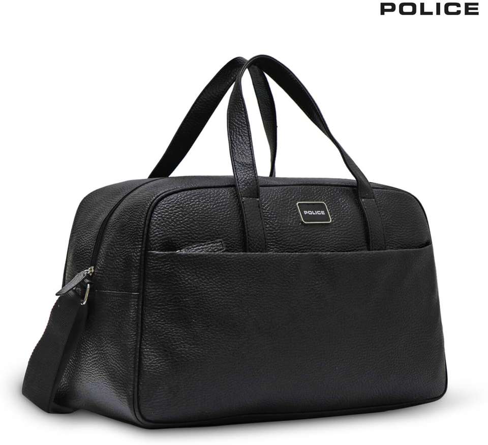 Police Premium 40L Weekender Duffle Bag Black Duffel Without Wheels ...