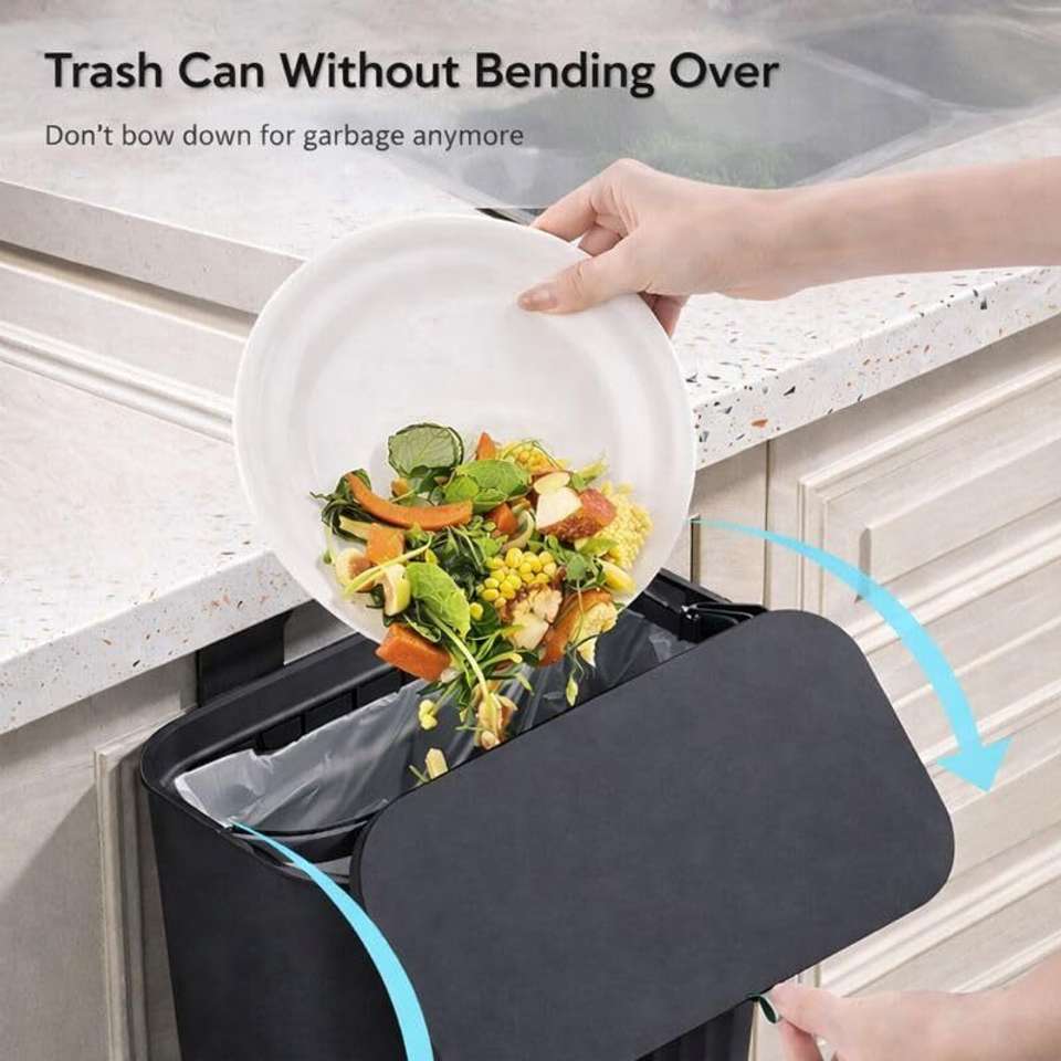 RADHARAMANJI Hanging Kitchen Dustbin with Lid Space Saving Cabinet ...