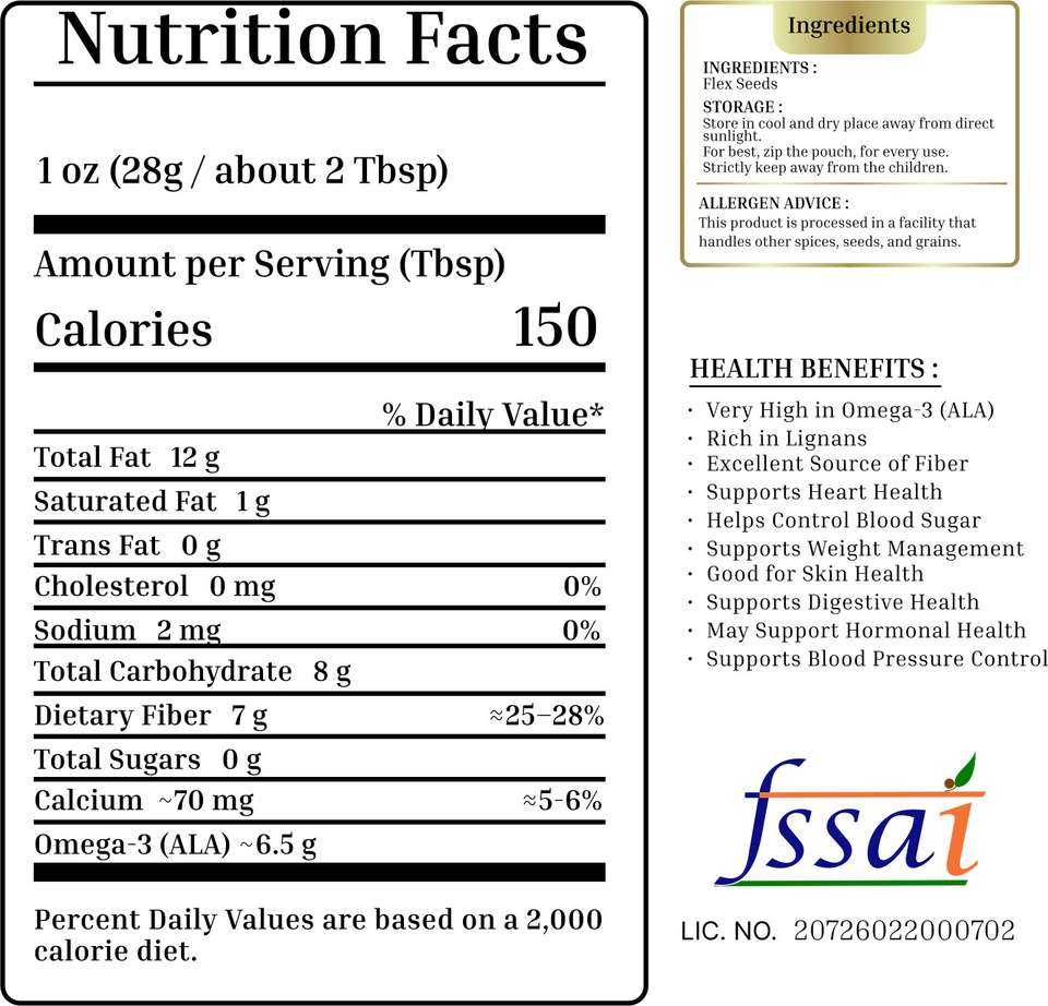 AARYA ROOTS Premium Flax Seeds (Alsi) – Natural & Fresh Brown Flax ...