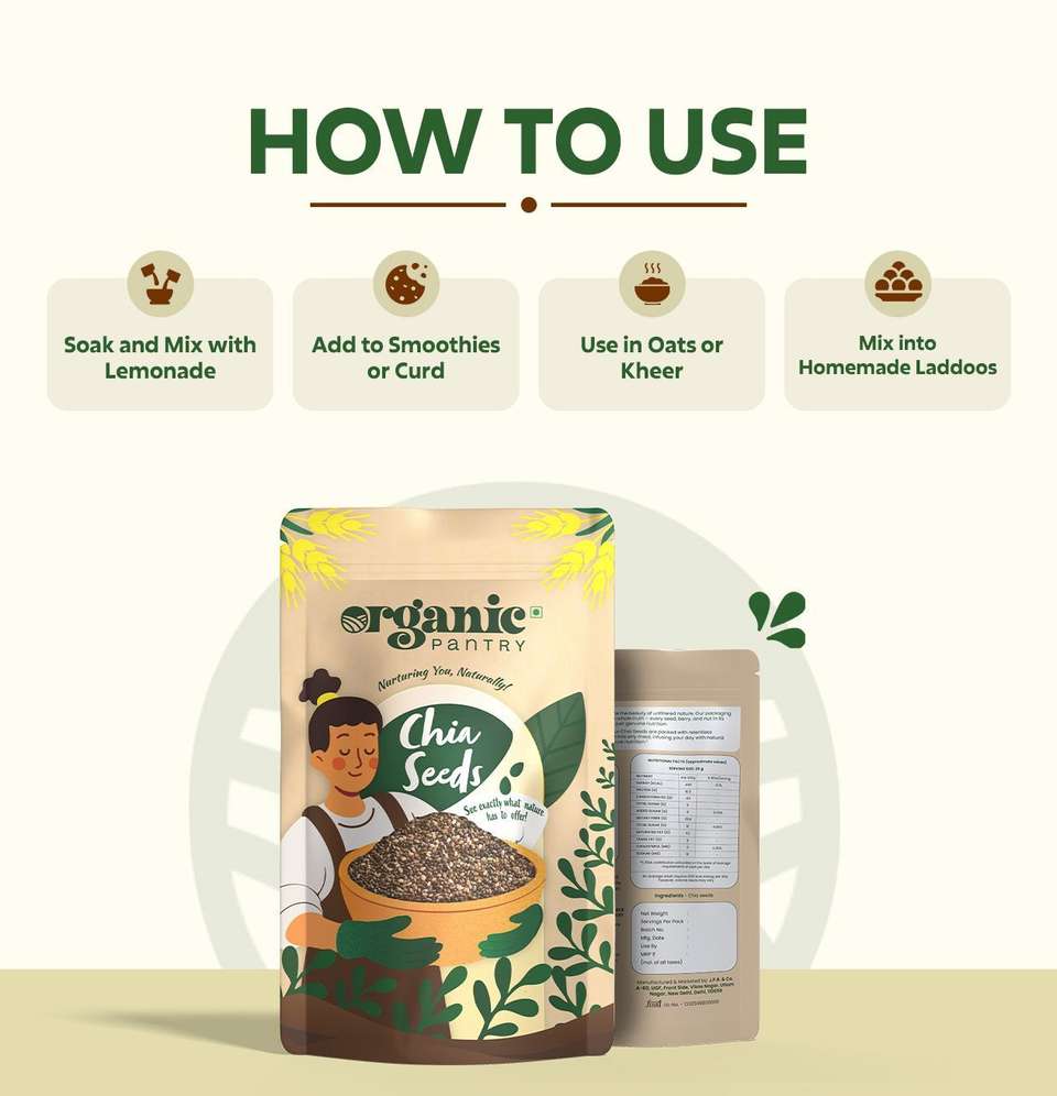 Organic Pantry 100% Raw Premium Chia Seeds Price in India - Buy Organic ...