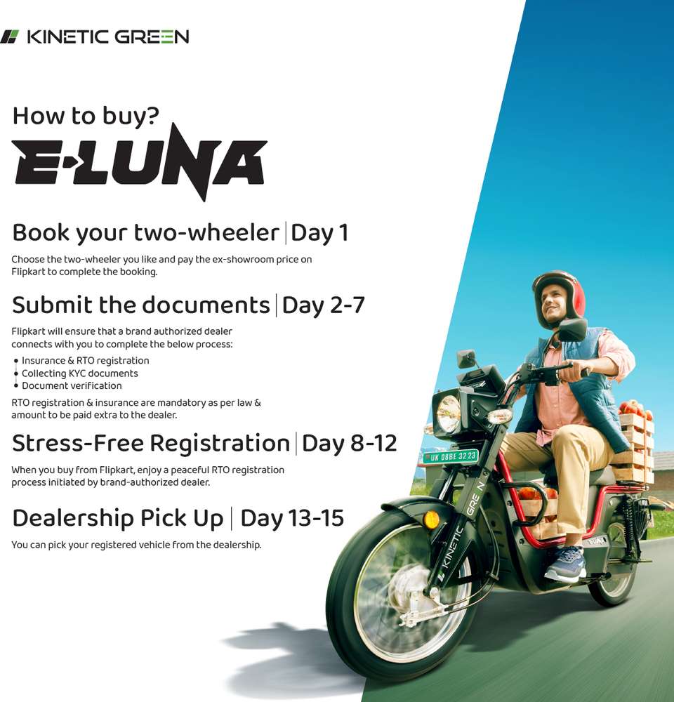 Kinetic Green E Luna X2 Booking for Ex-Showroom Price (with Portable ...
