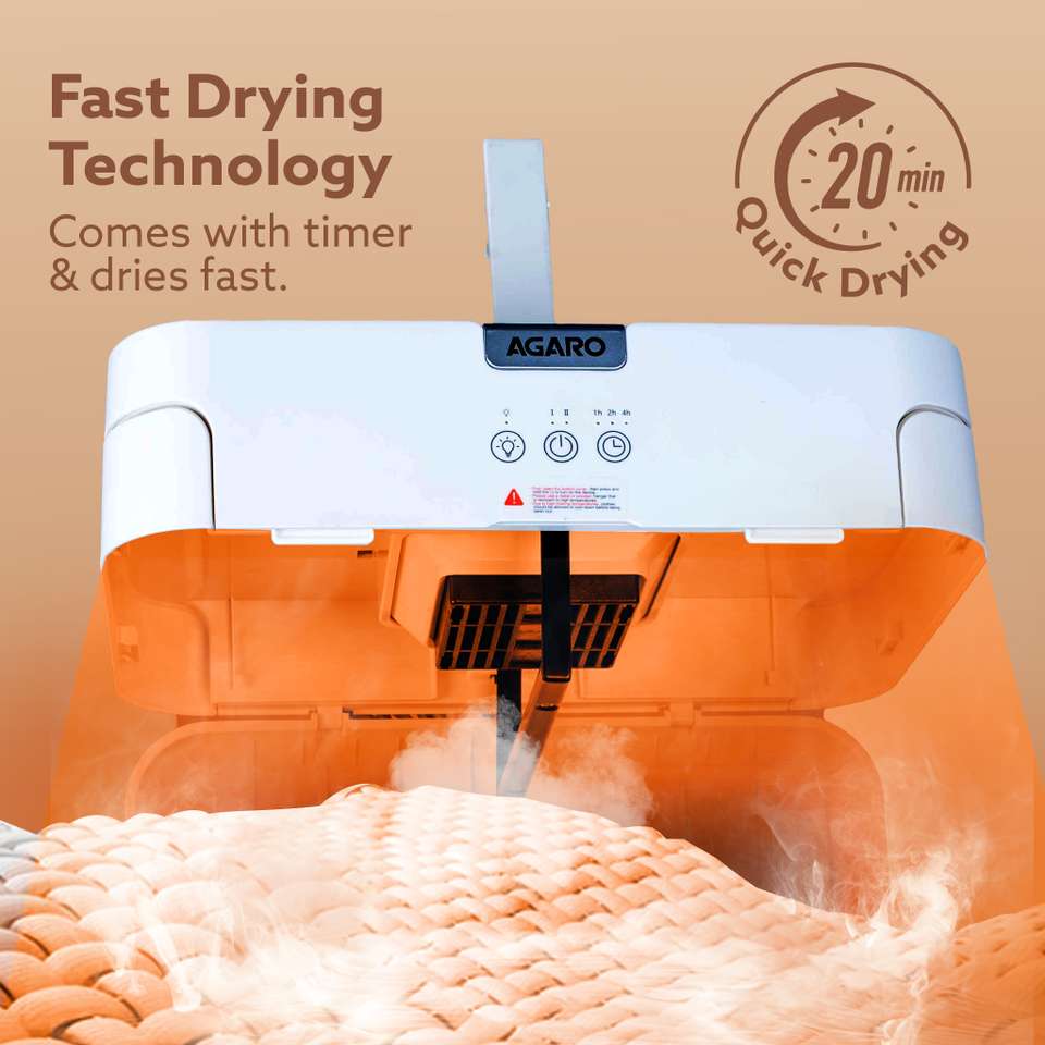AGARO Regal Portable Clothes Dryer, Automatic Clothes Warmer Machine ...