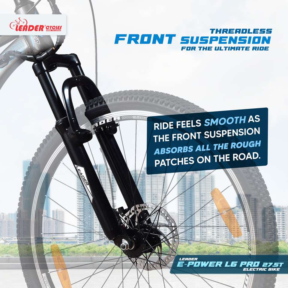 LEADER E-Power L6 Pro 27.5T Electric Cycle | Dual Disc Brakes & Front ...