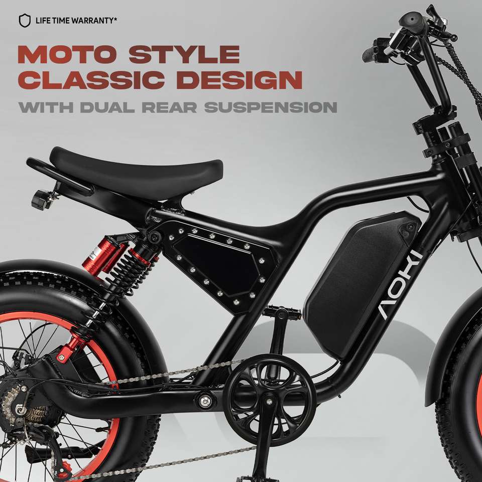 Aoki Street Ghost 105km Dual Rear Suspension 20 inches 7 Gear Lithium ...