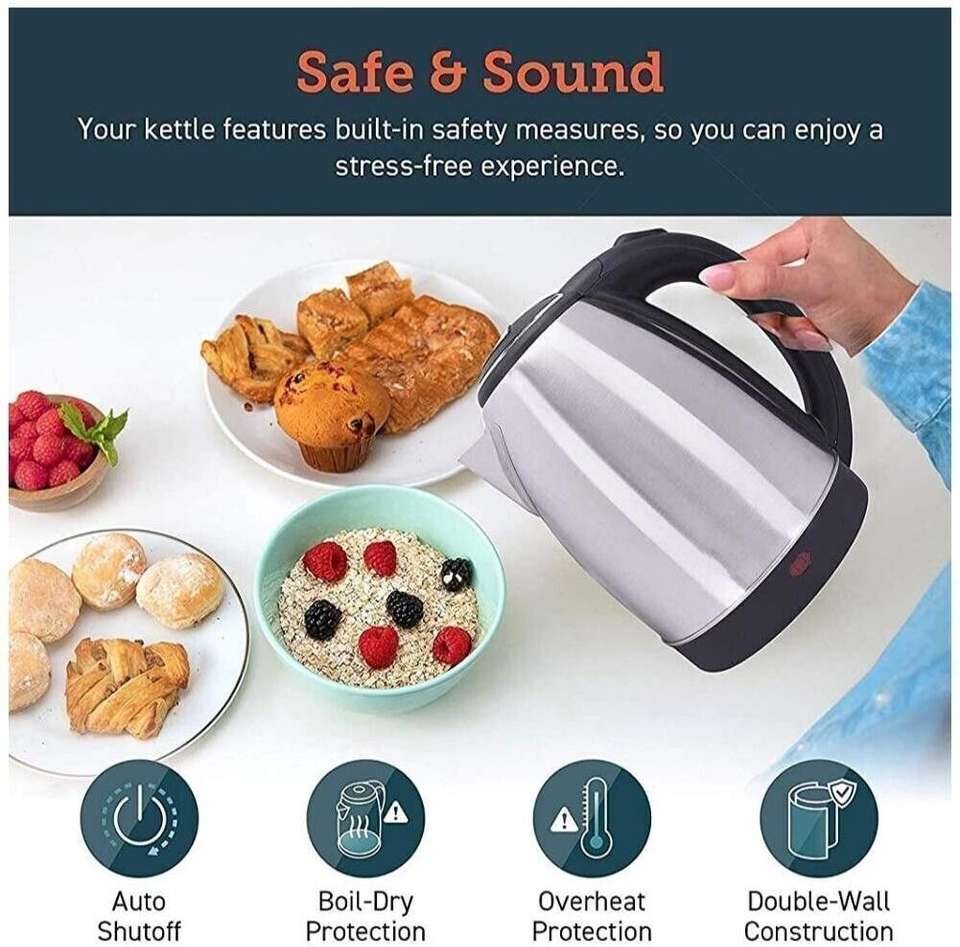 BSVR Stainless Steel Multipurpose Electric Kettle 2 Litre Automatic ...