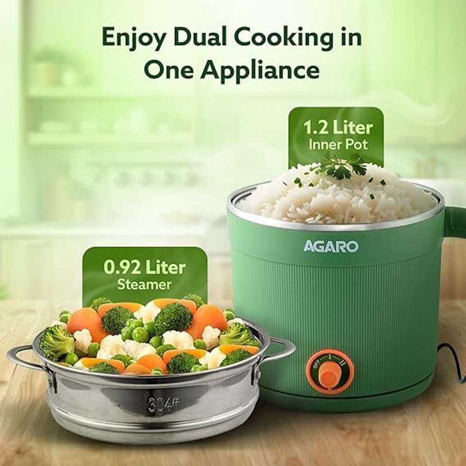 AGARO Regency Multi Cook Kettle With Steamer, Multi Cooker Electric ...