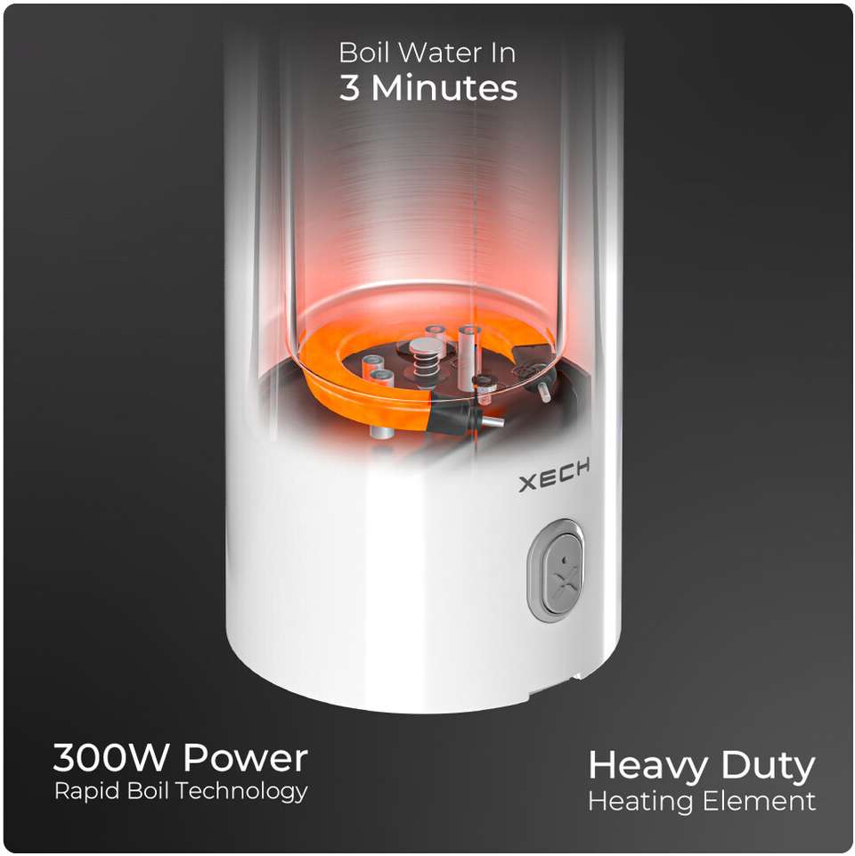 xech Hydroboil Lite 300W Portable Electric Kettle Bottle Boil Water for ...