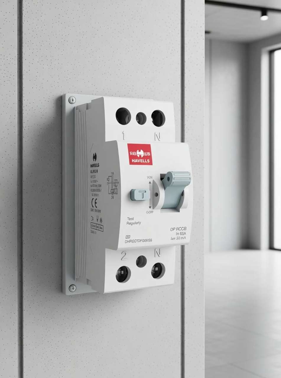 HAVELLS RCCB/ELCB 'AC' TYPE DP Rating Current: 63A & SSenstivity:30mA ...