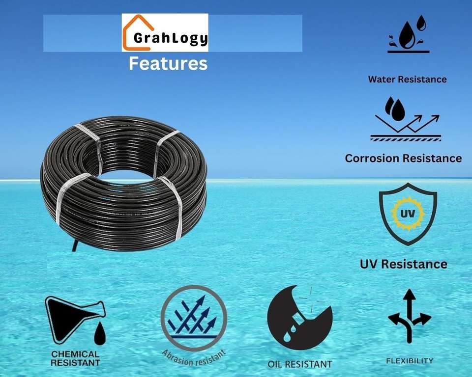 GrahLogy 8mm Flat Aluminium Wire 82 Mtr Heavy Duty Cable for Electric ...