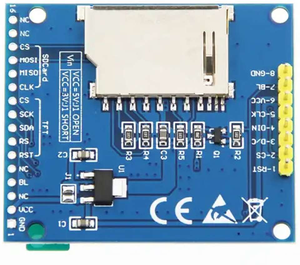 EmbeTronicX 1.8 Inch ST7735 TFT LCD Module with 4 IO 128*160 (BLUE ...
