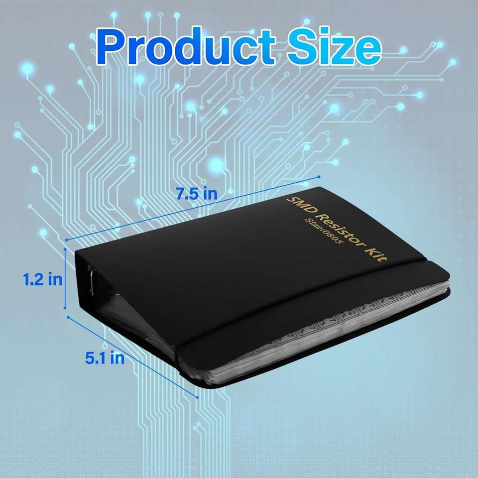 Tayal 0 ohm-10M ohm 170 Value 8500pcs All Series SMD Resistor Book Kit ...