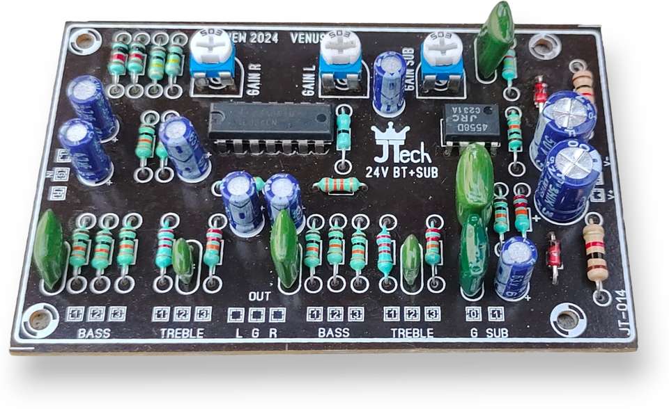VAVESONIC 2.1 Channel SUB+BT Board, High Deep Bass and Treble, DC 24V ...