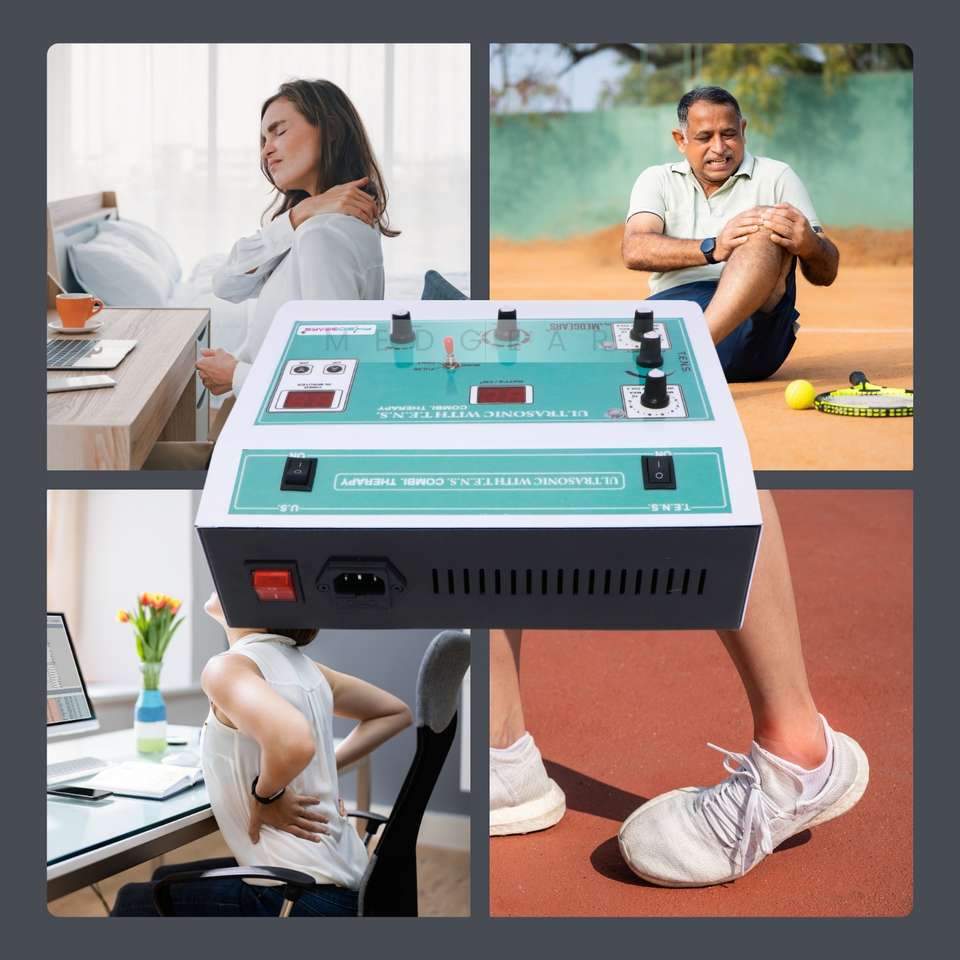 MEDGEARS Physiotherapy Machine Combination Electro Therapy Ultrasonic ...
