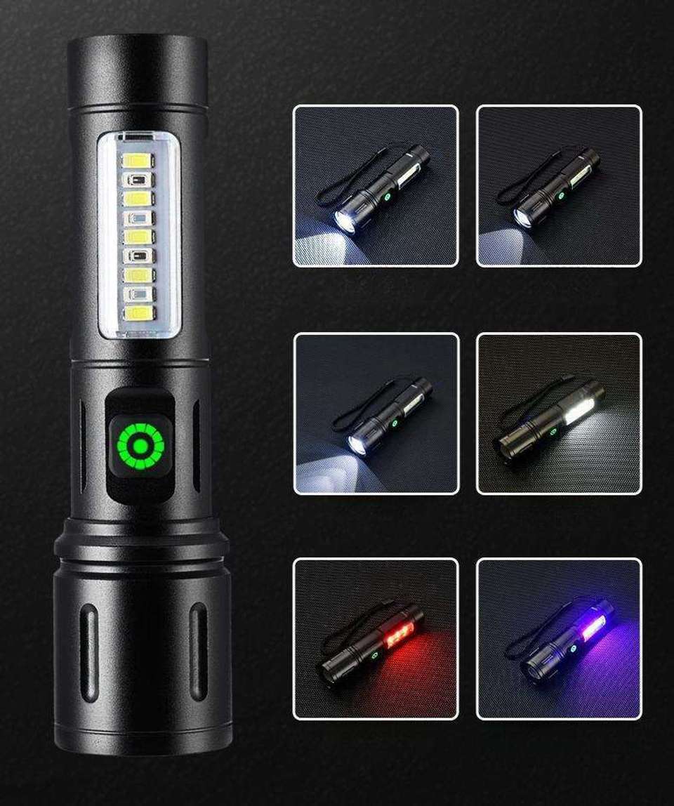 TANSHA 603 1500mAh Super Bright LED Flashlight, 1000 Lumens, 6 Light ...
