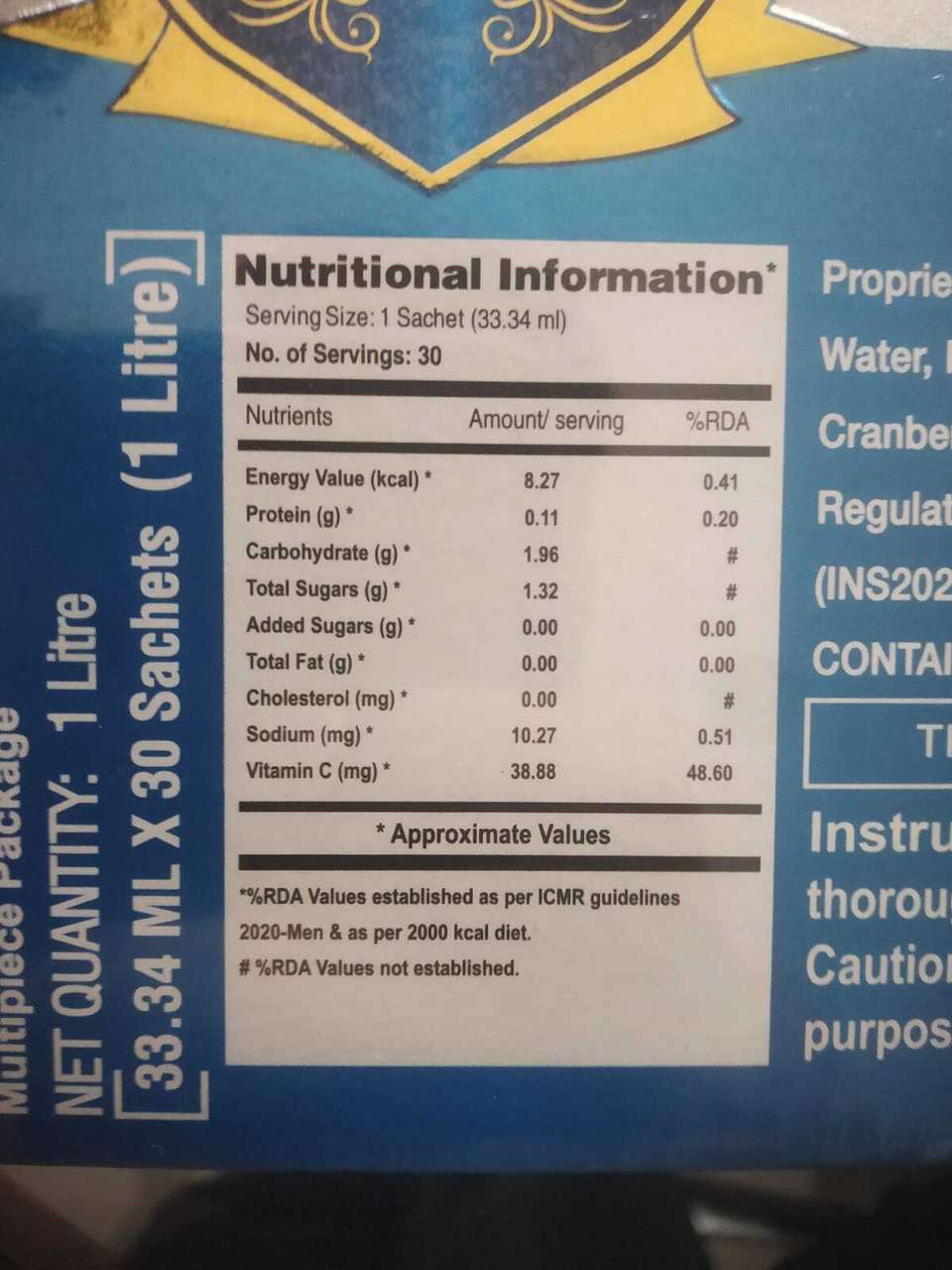 on and on 9E5 Premium mix Juice - 30 Sachets Nutrition Drink Price in ...