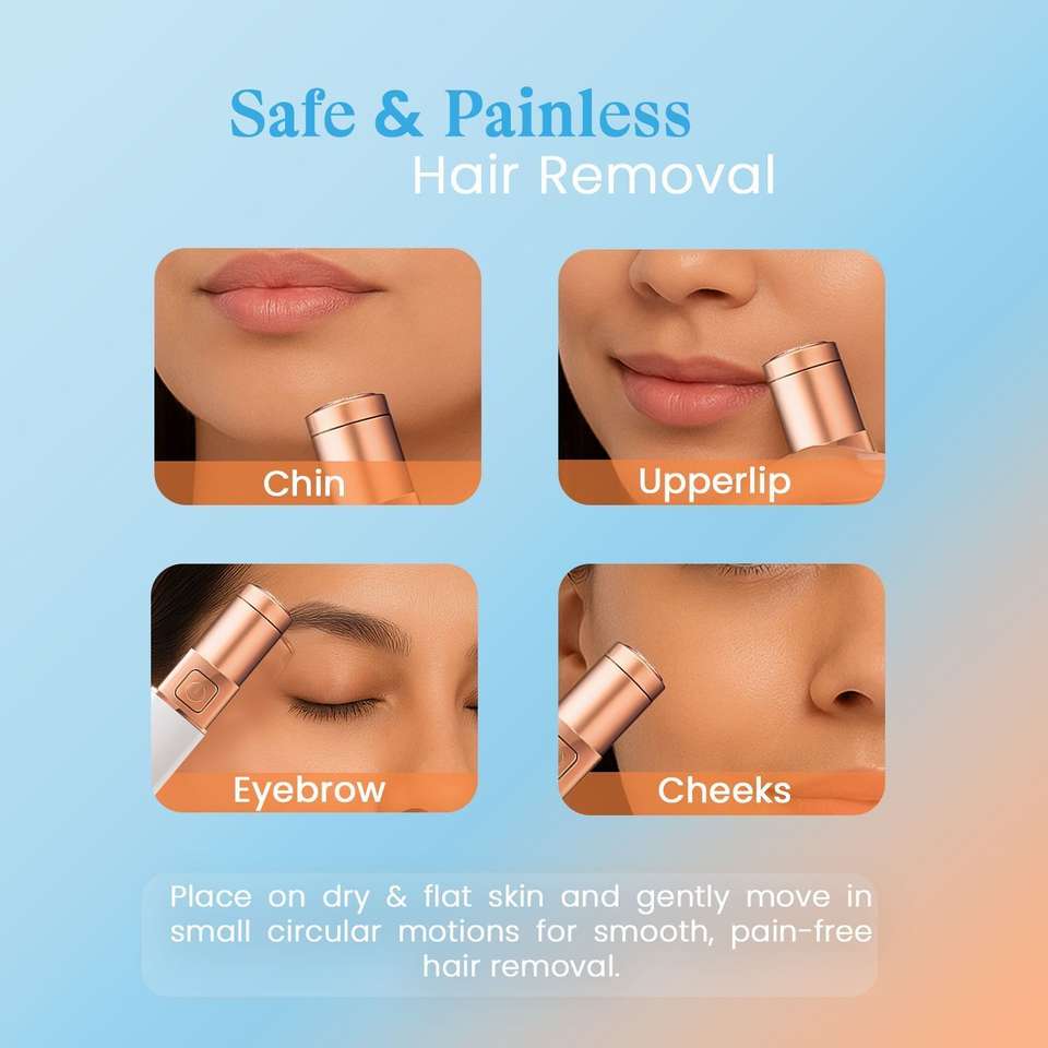 URBANYOG Facial Hair Remover for Women Painless Epilator for Silky ...