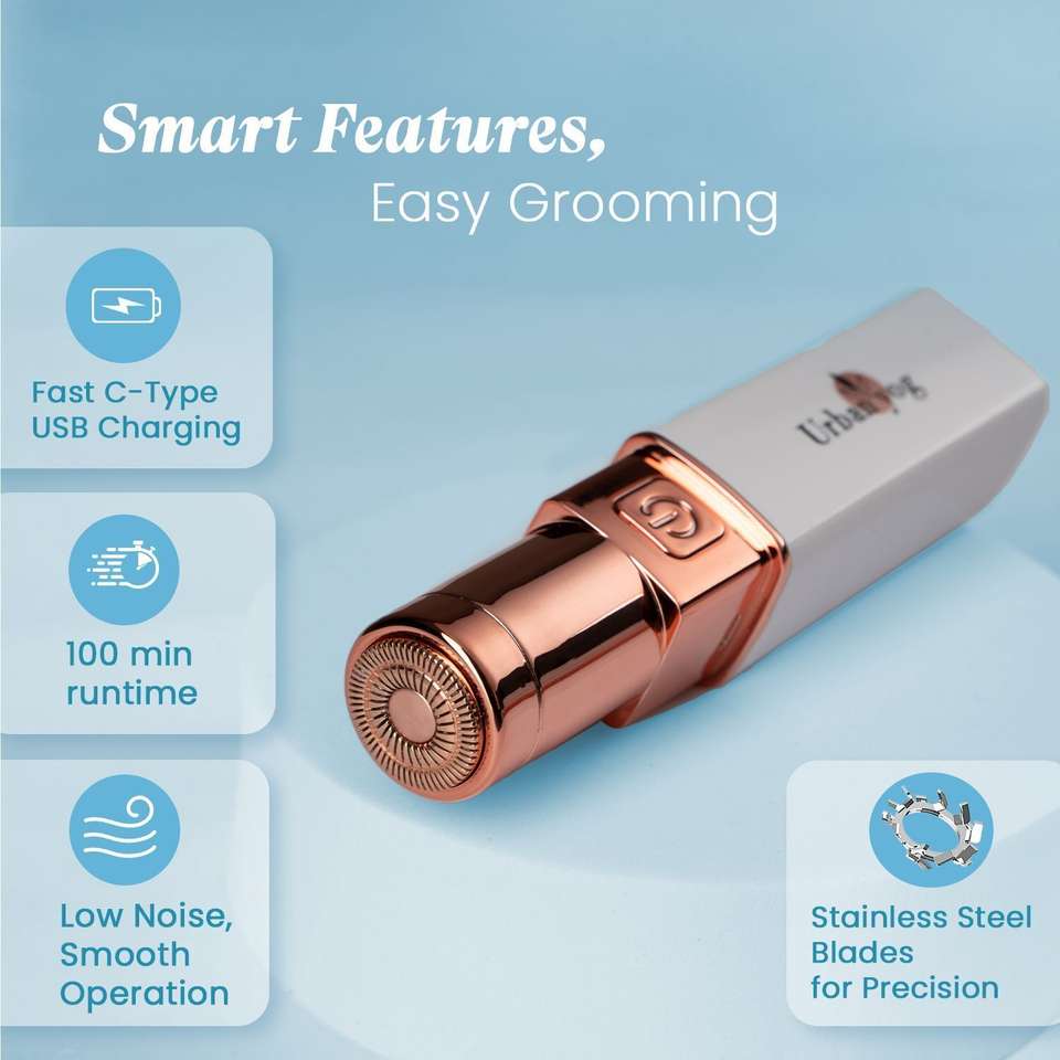 URBANYOG Facial Hair Remover for Women Painless Epilator for Silky ...