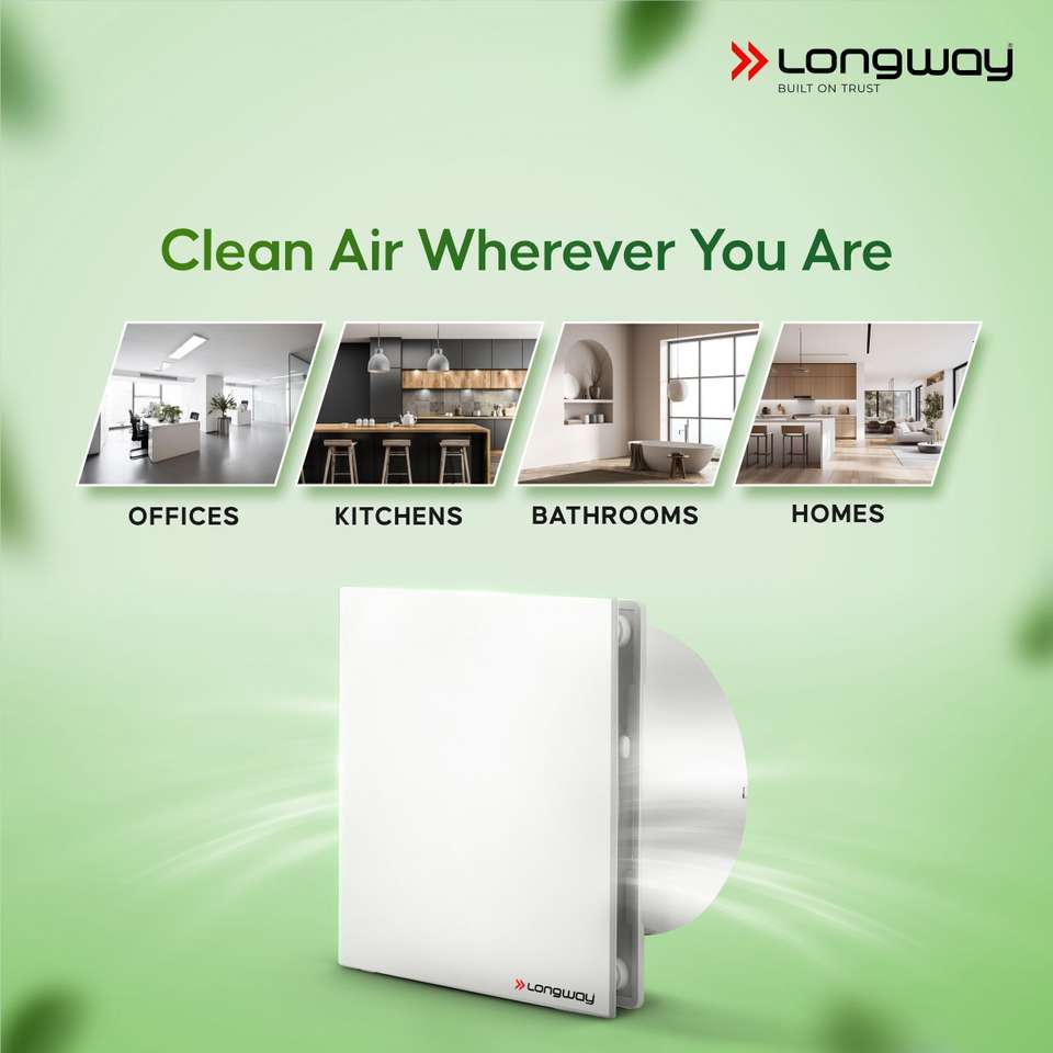 Longway FreshX Energy Efficient Exhaust Fan For Kitchen & Bathroom 150 ...