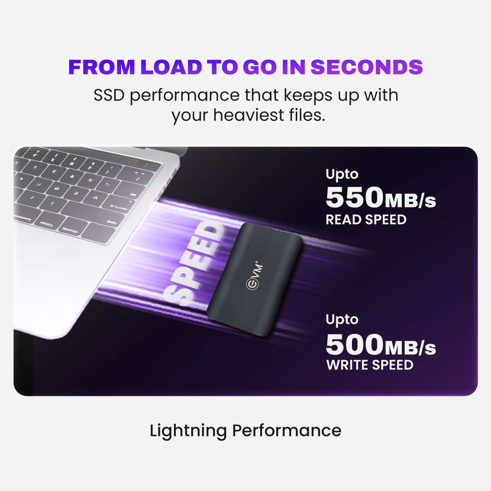 EVM EPSSD 512.0 GB External Solid State Drive (SSD) 550 MB/s, 10 Year ...