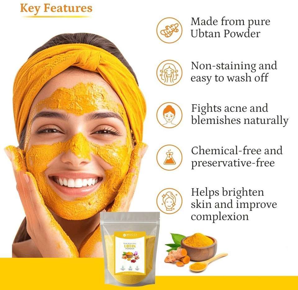 Mucci Ubtan Powder for Skin Whitening,Tan, Reduces Scars, Dark Circles ...