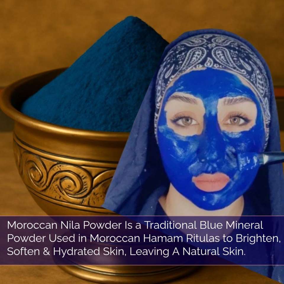 pureindia Moroccan Blue Clay Nila Powder for Glowing, Bright & Clear ...