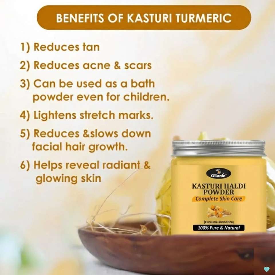Oilanic Kasturi Haldi Powder | Pure For Gentle Skin Application Based ...
