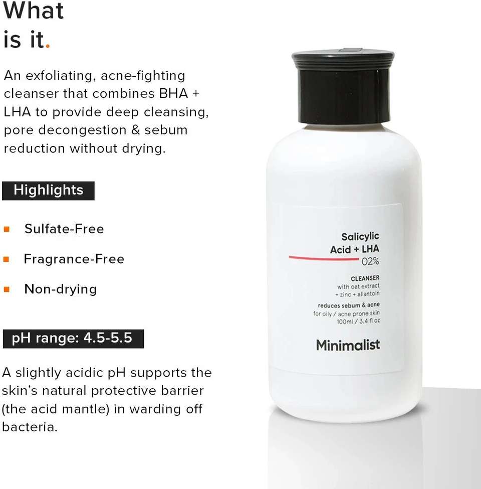 Minimalist 2% Salicylic Acid For Oily Skin | Sulphate Free, Anti Face ...
