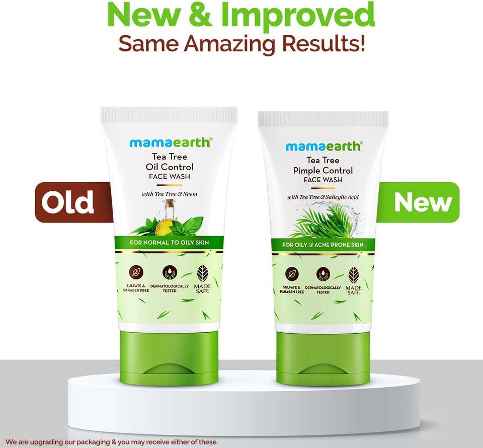 Mamaearth Tea Tree Oil Control Facewash with Tea Tree & Neem for Normal ...