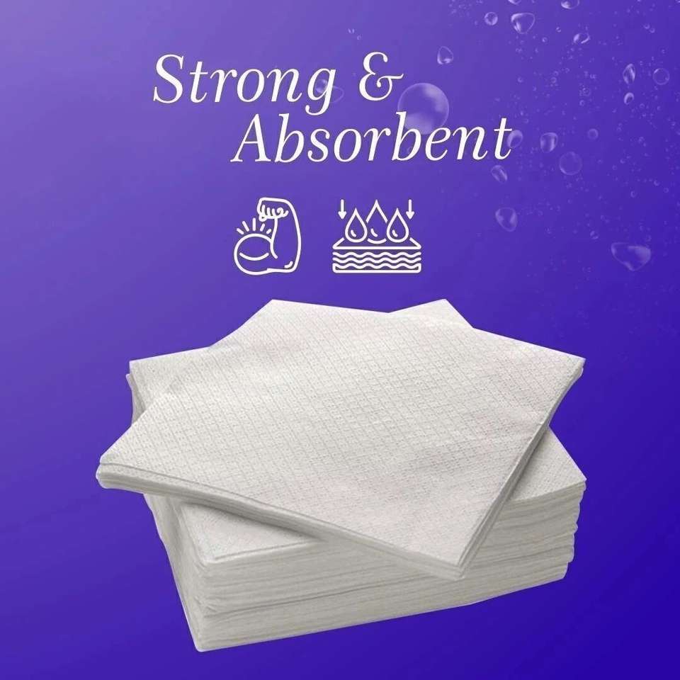 papermines Crepe Napkin Tissue–100 Pcs Disposable Soft Napkins ...